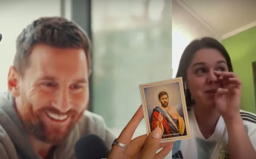 La historia detrás de la estampita de Messi y la emoción de Leo - Sol ...
